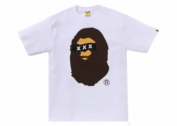 A BATHING APE X God Selection Xxx Ape Head Tee Shirt - White