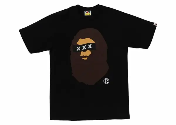 A BATHING APE X God Selection Xxx Ape Head Tee Shirt - Black