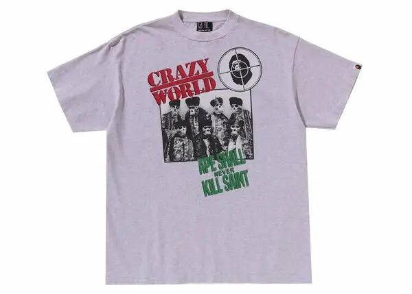 A BATHING APE X Saint Mxxxxxx Speech Tee Shirt - Gray