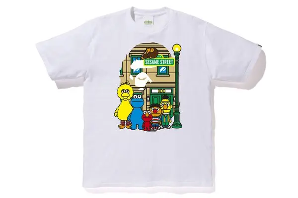 A BATHING APE X Sesame Street Ape Head Tee Shirt - White