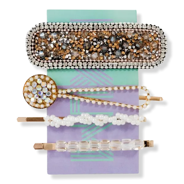LOCKS & MANE The Piper Pave Stone Barrette Set - One-color