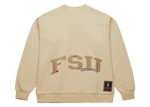 TRAVIS SCOTT X Mitchell & Ness Florida State Seminoles Pullover Sweatshirt