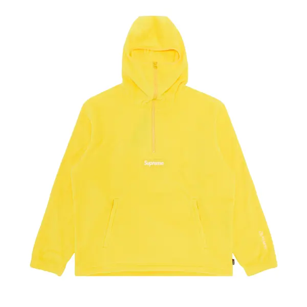 Supreme Polartec Facemask Half Zip Hooded Sweatshirt - Yellow