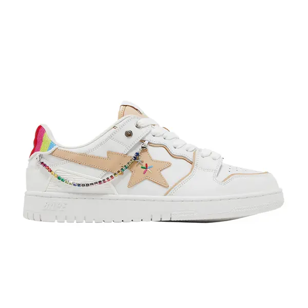 A BATHING APE Bapy X Sk8 Sta 'rainbow' Sneakers - White