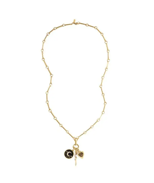 FOUNDRAE 18-karat Enamel, Diamond And Quartz Necklace - Gold