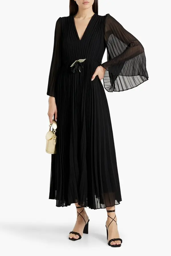 zimmermann pleated chiffon midi dress Zimmermann Pleated chiffon midi dress Zimmermann