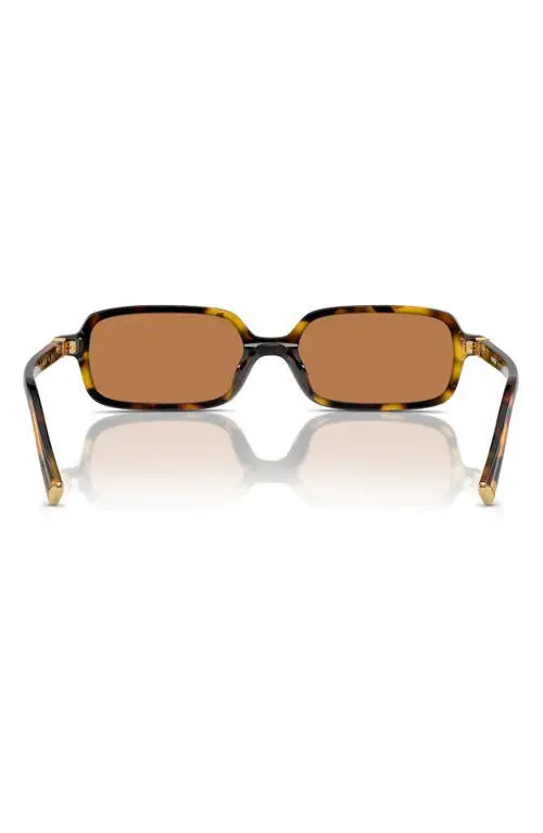 Miu Miu 51mm Rectangular Sunglasses - Blond Havana