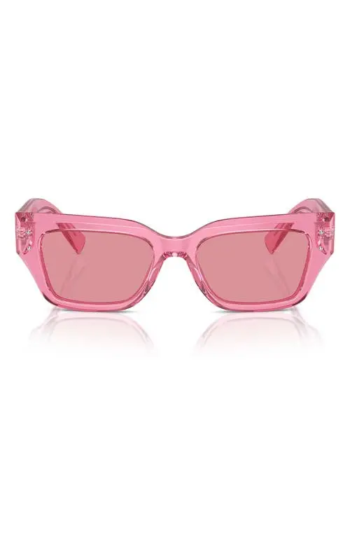 Dolce & Gabbana 52mm Cat Eye Sunglasses - Trans Pink  display picture 3