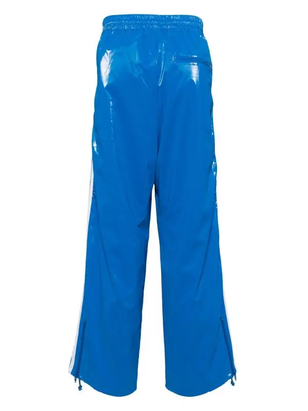 DOUBLET Laminate Track Embroidered Track Pants - Blue