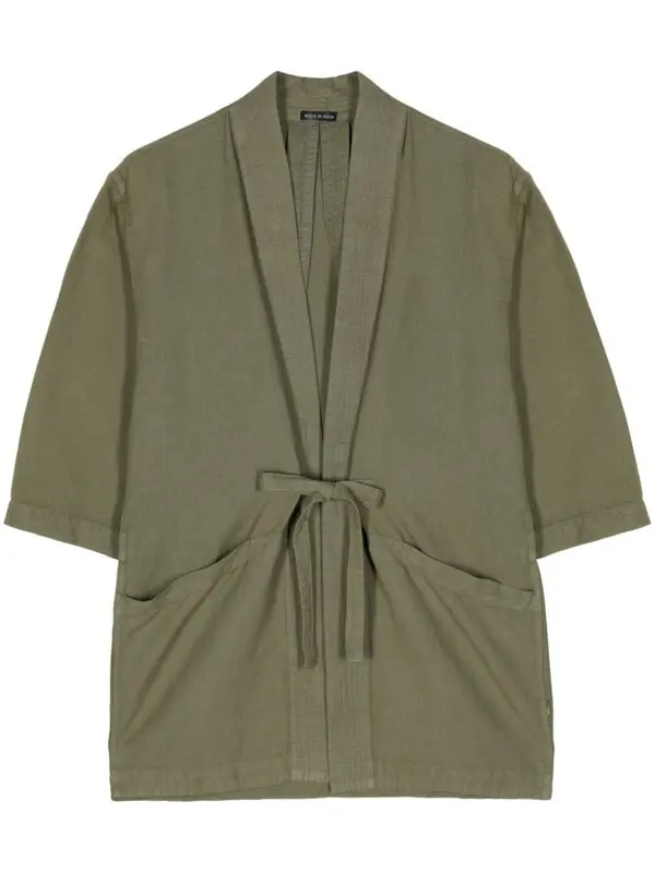 MAHARISHI Tie-fastening Cotton-hemp Jacket - Green