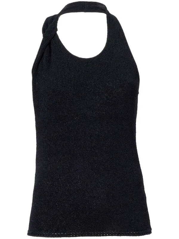 Proenza Schouler Knitted Halterneck Top - Black