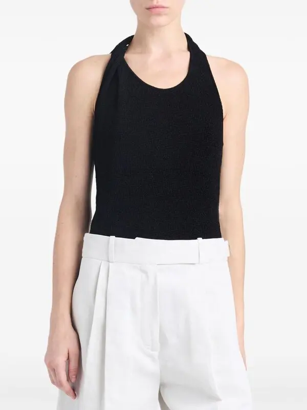 Proenza Schouler Knitted Halterneck Top - Black
