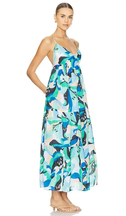 Seafolly Tiered Midi Dress In Jade - 74% Off | Editorialist