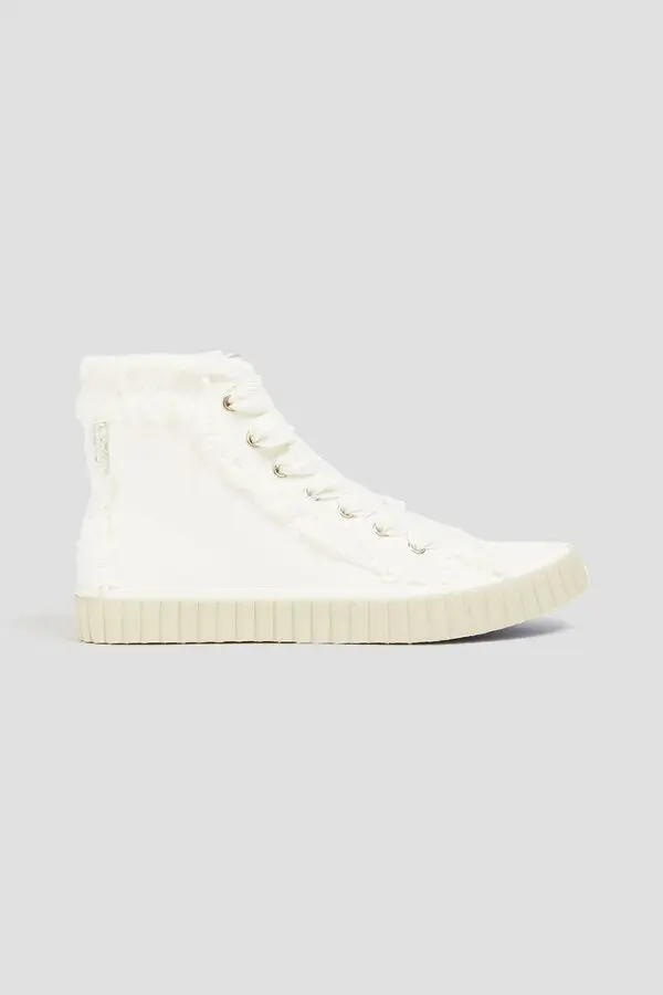 Zimmermann Frayed Canvas High-top Sneakers