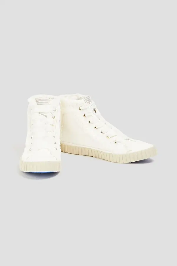 Zimmermann Frayed Canvas High-top Sneakers