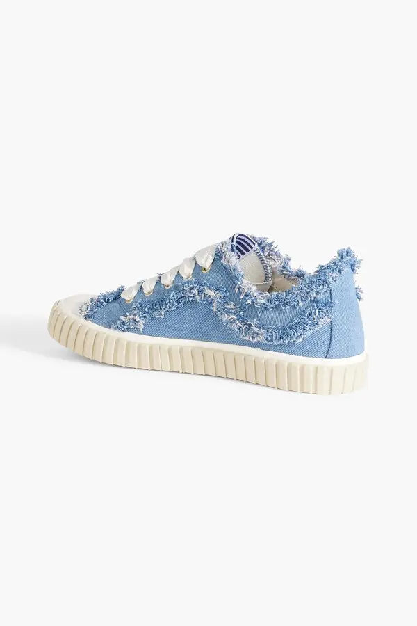Zimmermann Frayed Denim Sneakers
