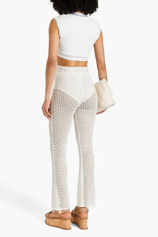 Zimmermann Crochet Flared Pants - Ivory