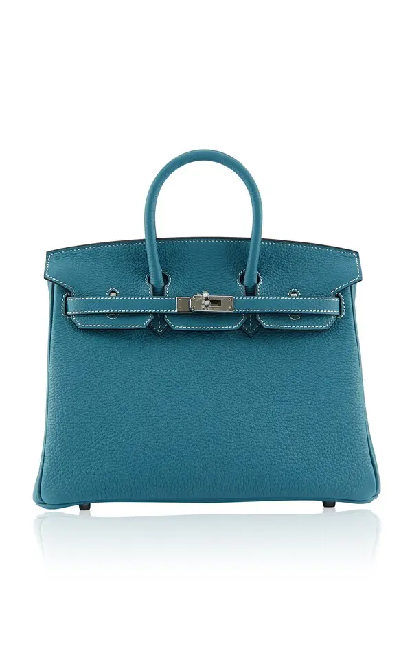 Hermès Pristine Birkin 25 In Togo Leather With Palladium Hardware Only