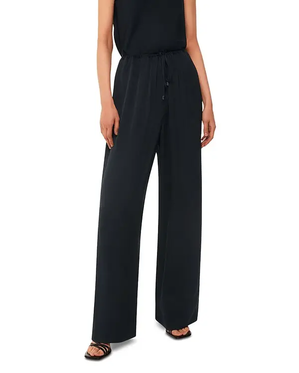 Whistles Clara Wide Leg Trousers - Black