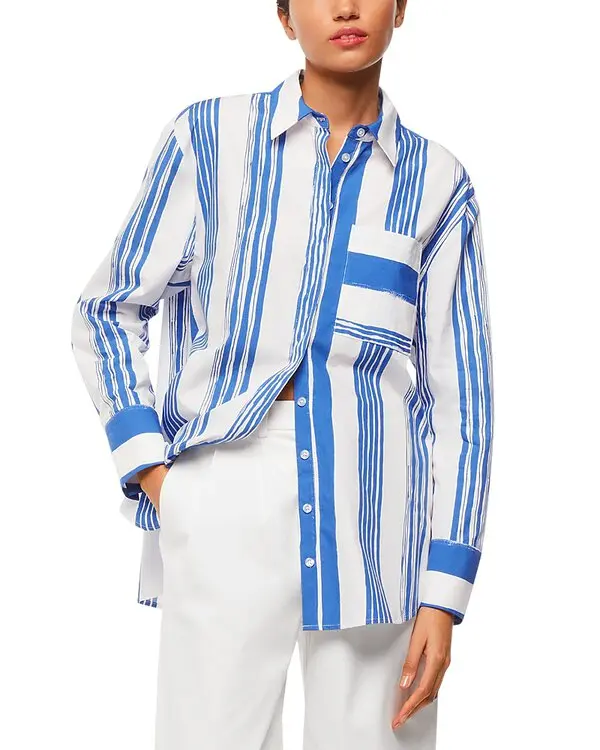 Whistles Painted Stripe Oversized Shirt