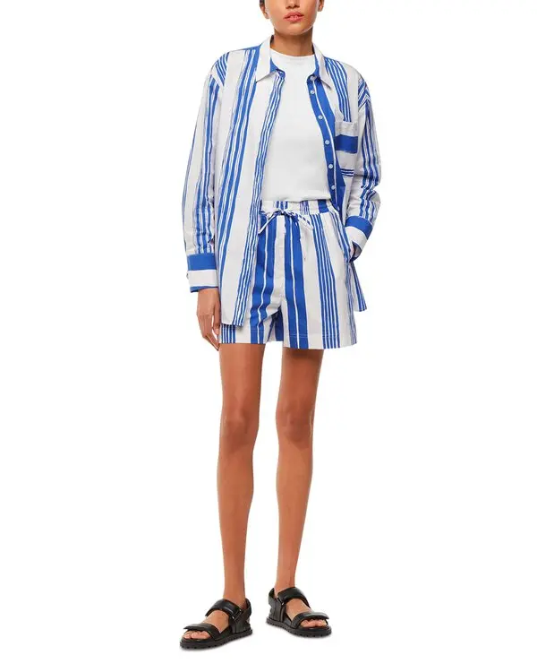 Whistles Painted Stripe Oversized Shirt