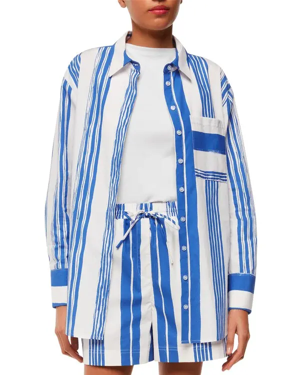 Whistles Painted Stripe Oversized Shirt