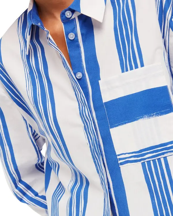 Whistles Painted Stripe Oversized Shirt