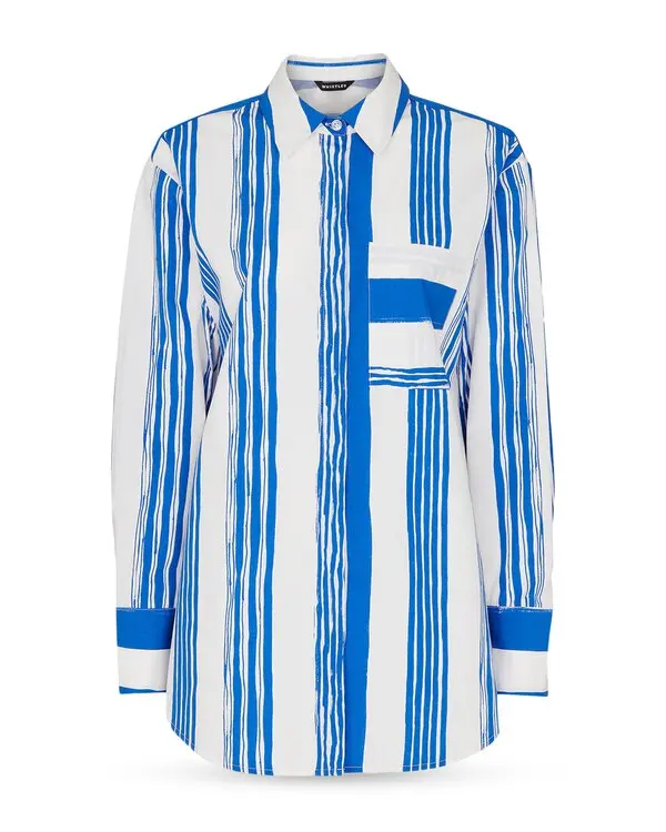 Whistles Painted Stripe Oversized Shirt