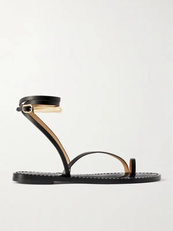 AMANU The Kalahari Leather Sandals - Black