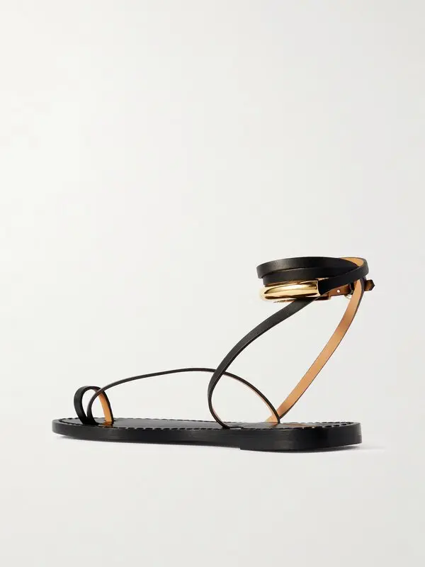 AMANU The Kalahari Leather Sandals - Black
