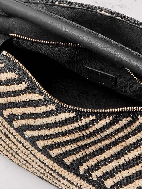 Loewe Paula's Ibiza Puzzle Edge Small Raffia Shoulder Bag