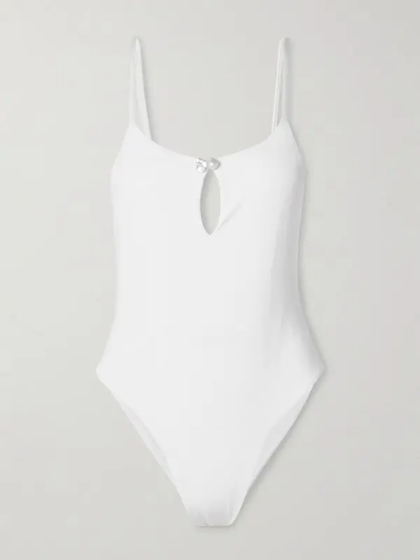 SARA CRISTINA Pearl-embellished Swimsuit