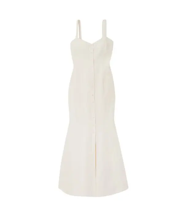 CORTANA Bambina Paneled Linen Maxi Dress