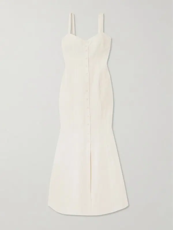 CORTANA Bambina Paneled Linen Maxi Dress