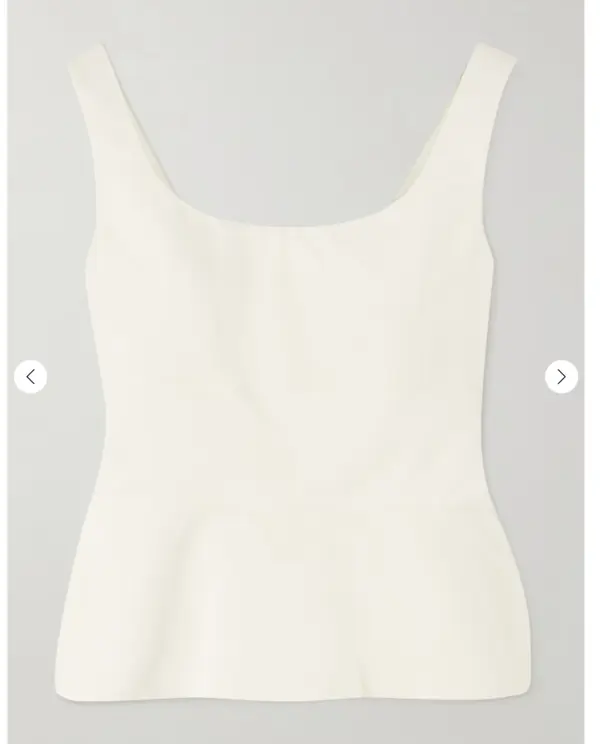 Libertine Faille Peplum Top - Sand