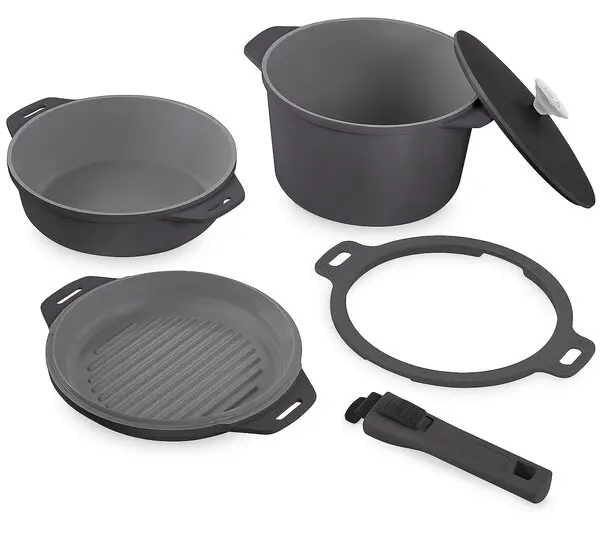 DASH 3-pc Smartstore Cast Aluminum Cookware Set W/ Lids &handle