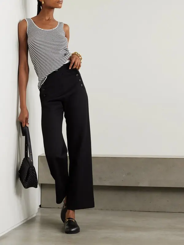 Arch4 Net Sustain Bebbington Striped Ribbed Cashmere Tank