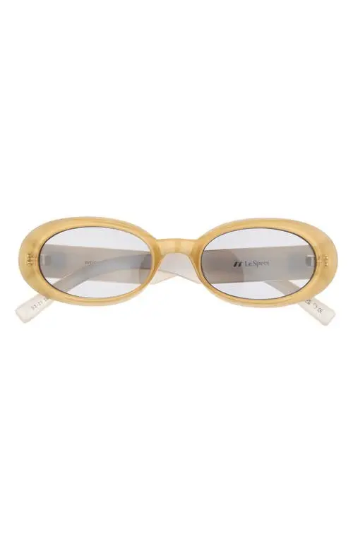 Le Specs Workmm Oval Sunglasses - Champagne Pearl/smoke Tint