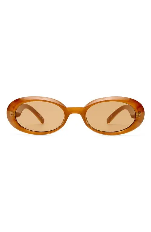 Le Specs Workmm Oval Sunglasses - Gold Pearl/tan Tint
