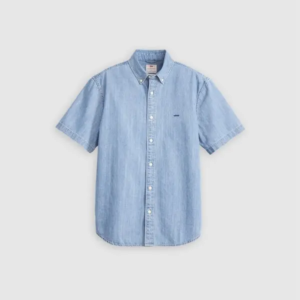 LEVI'S Short Sleeve Authentic Button-down Shirt - Eli Medium Blue Wash