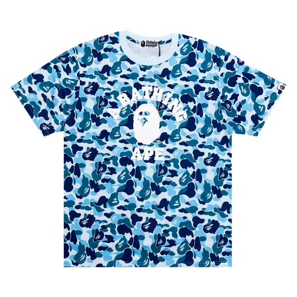 A BATHING APE Abc Camo College T-shirt - Blue