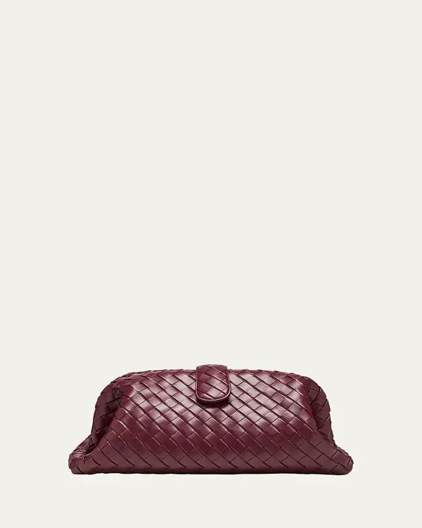 Bottega Veneta Maxi Lauren 1980 Leather Clutch Bag - Barolo