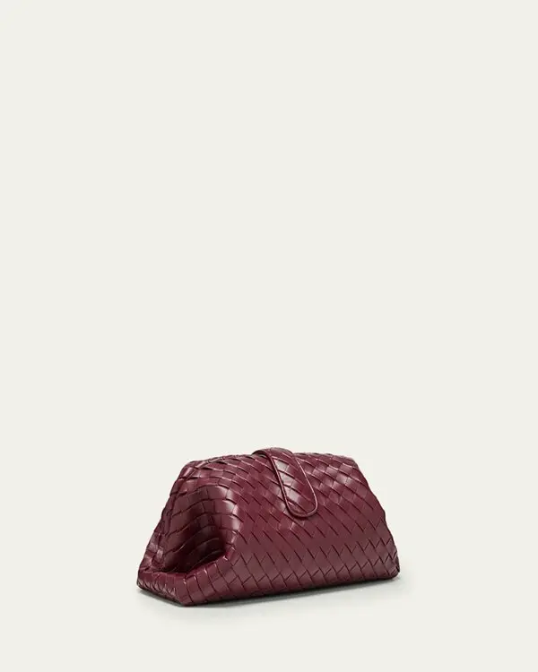 Bottega Veneta Maxi Lauren 1980 Leather Clutch Bag - Barolo