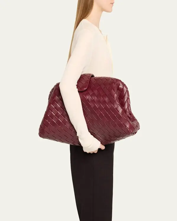 Bottega Veneta Maxi Lauren 1980 Leather Clutch Bag - Barolo