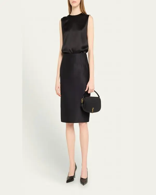 Saint Laurent Flap Crossbody Bag - Dark Currant