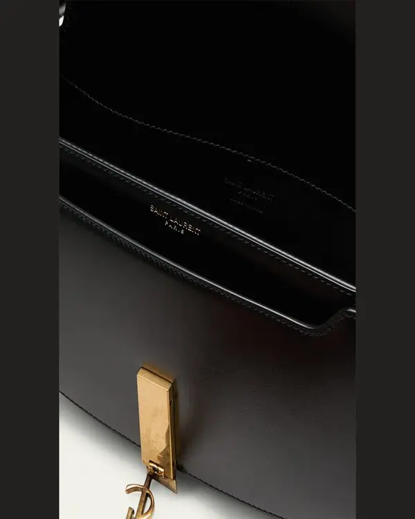 Saint Laurent Flap Crossbody Bag - Dark Currant