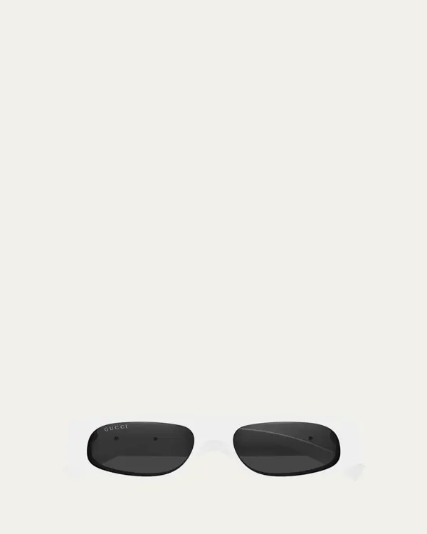 Gucci Logo Acetate Rectangle Sunglasses