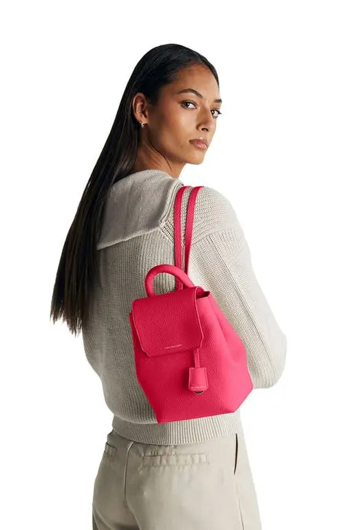 MAISON DE SABRE Mini Soft Leather Backpack - Shibuya Fuchsia