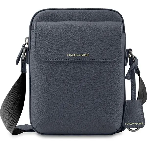 MAISON DE SABRE Leather Messenger Bag - Graphite Grey