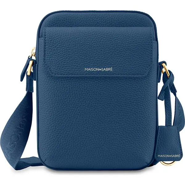 MAISON DE SABRE Leather Messenger Bag - Pacific Blue